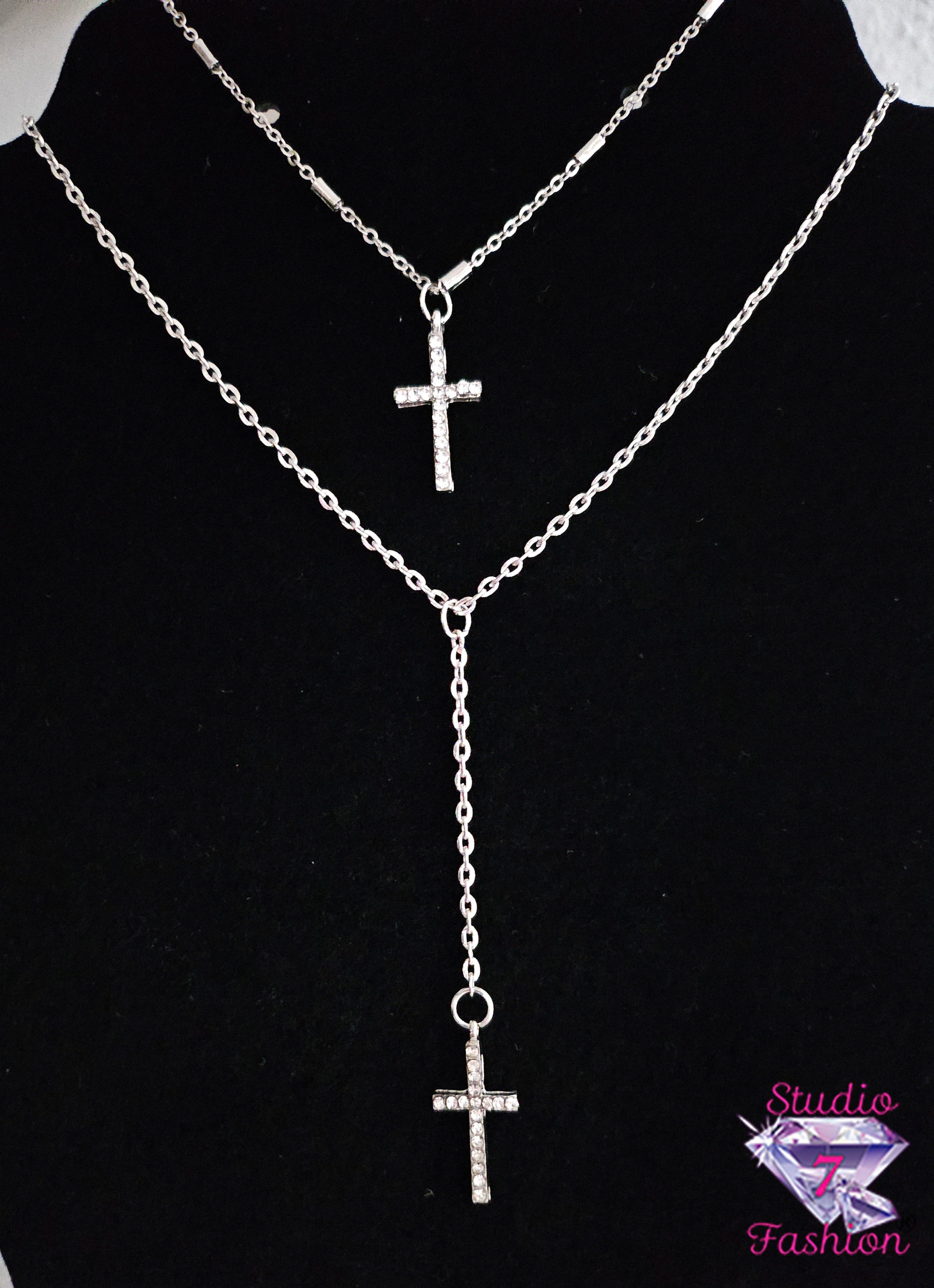 Twin Cross Necklace – Studio7Fashion Shop